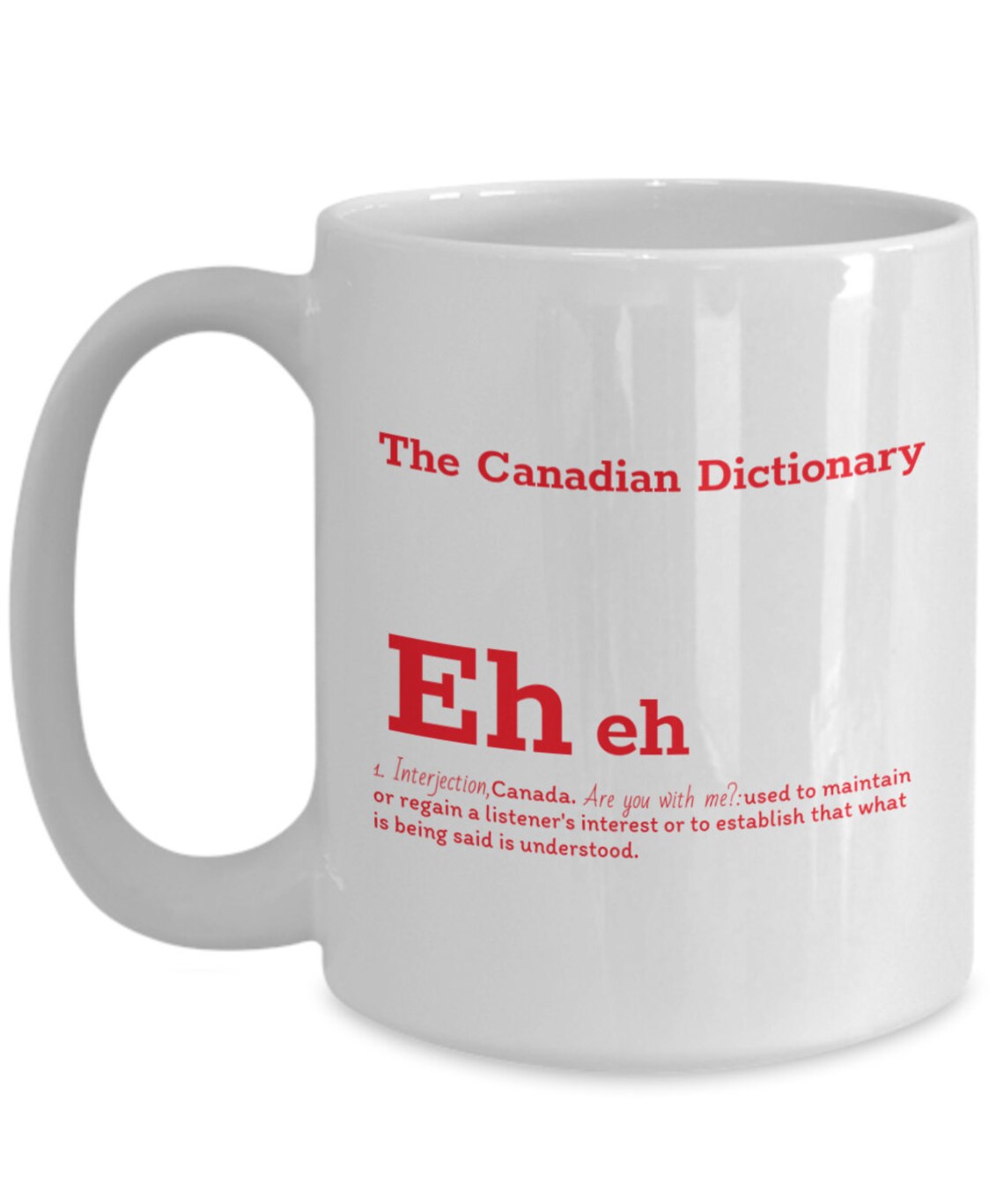 Canadian Dictionary-definition of Eh-funny Canadian Mug-fun Canadian ...