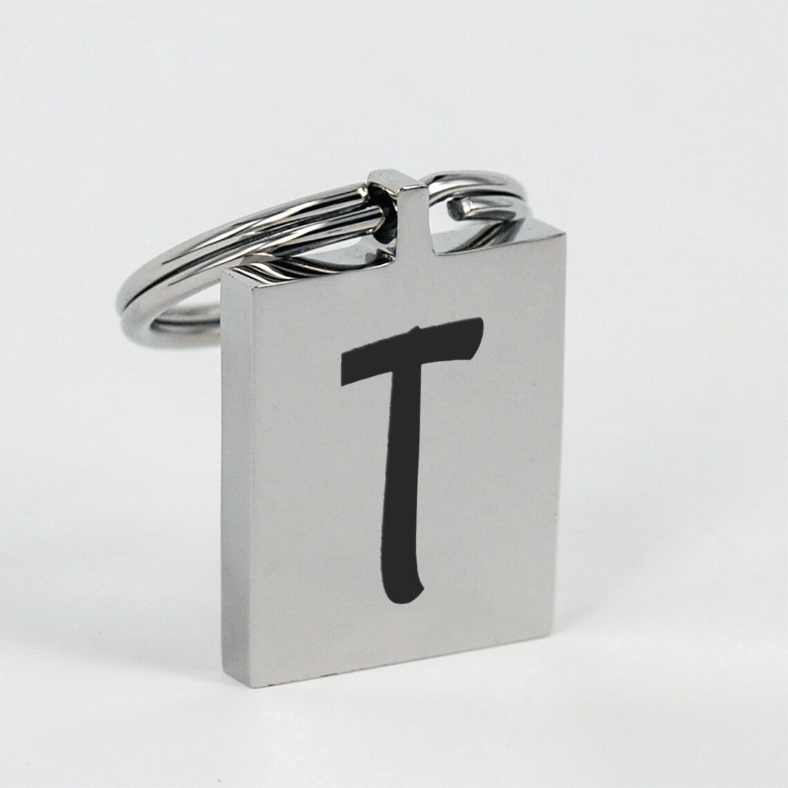 Letter T Keychain-stainless Steel or Gold Plated Stainless | Etsy