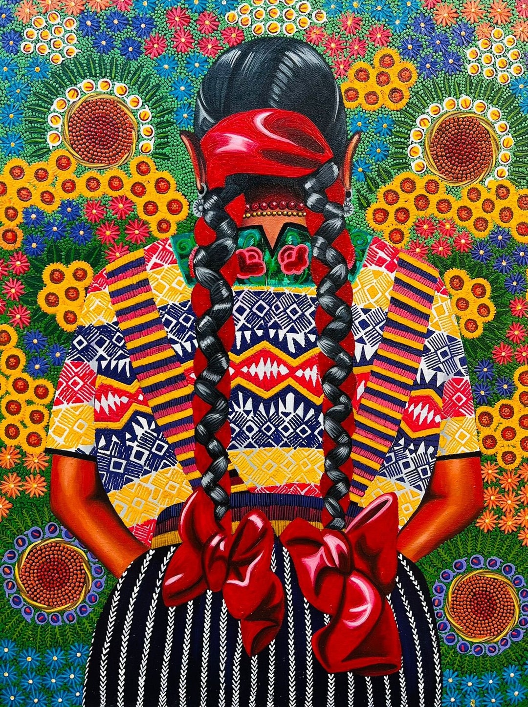 Original Oil Painting of Indigenous Woman/guatemala Art/mayan Painting ...