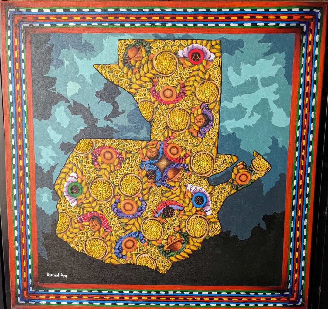 Original Oil Painting of Corn Harvest/guatemala Art/corn Art/mayan Art ...