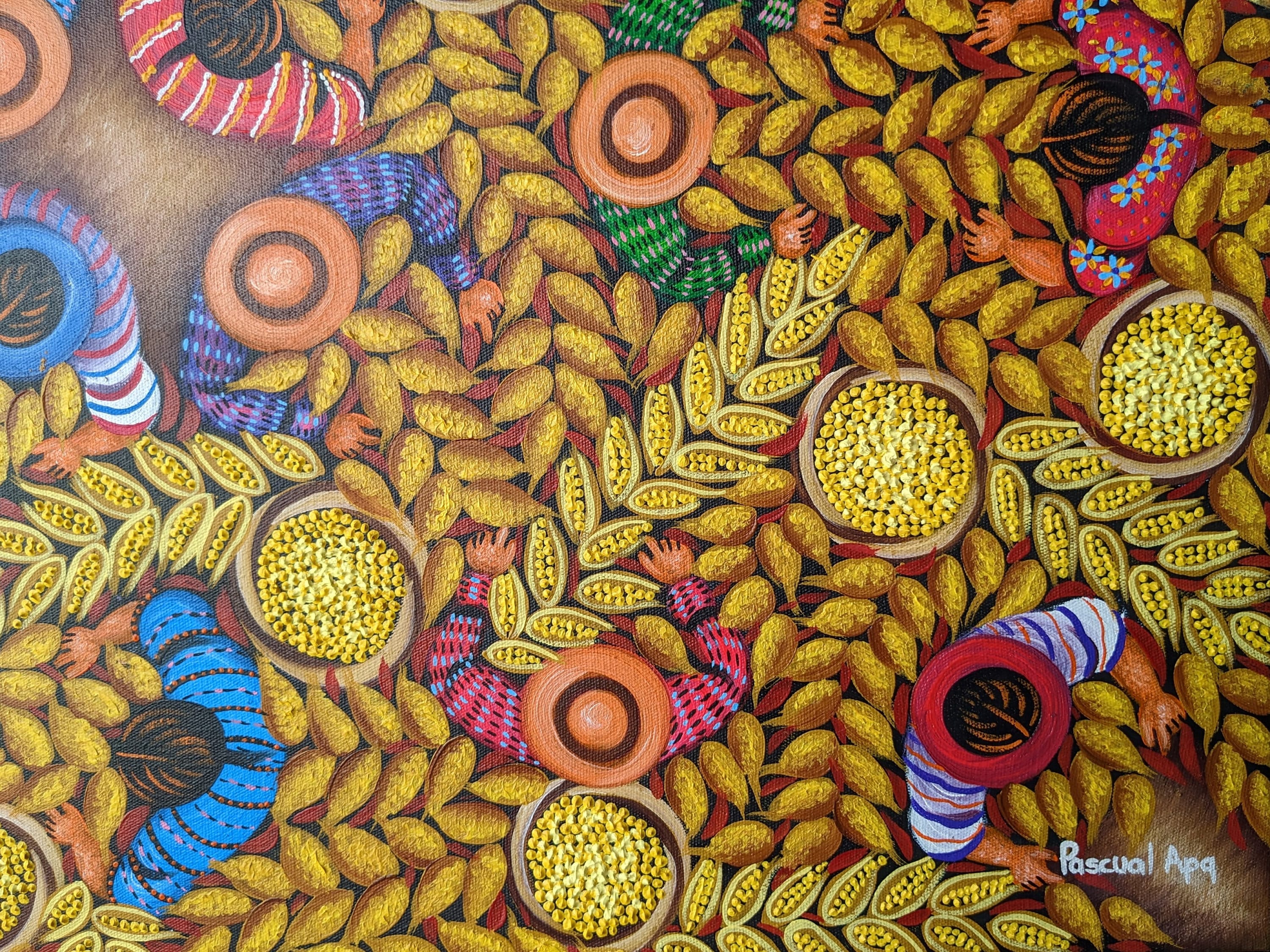 Original Oil Painting of Corn Harvest/guatemala Art/corn Art/mayan Art ...