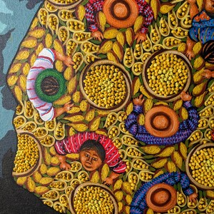 Original Oil Painting of Corn Harvest/guatemala Art/corn Art/mayan Art ...
