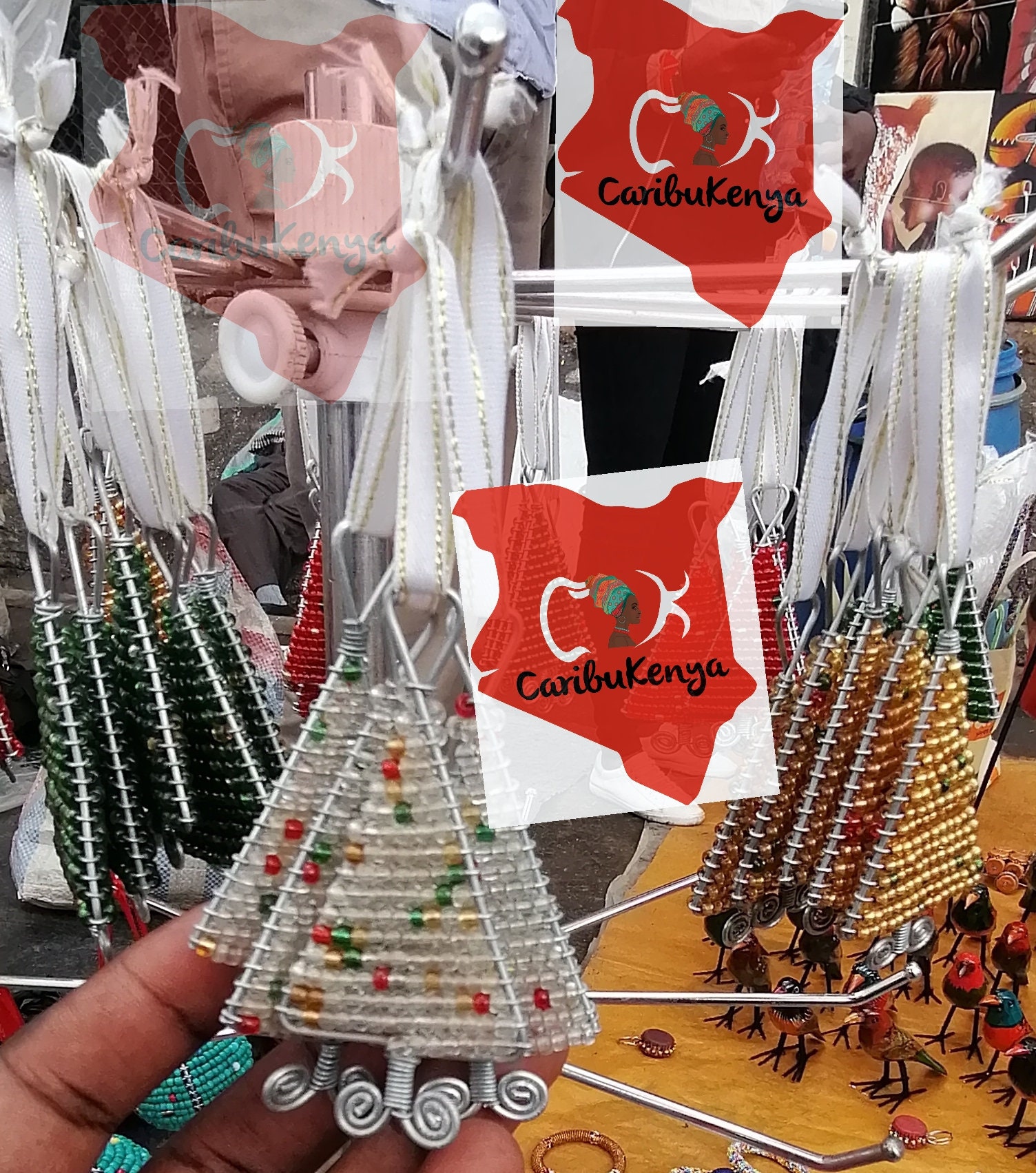 African Beaded Christmas Tree Decoration Handmade Christmas - Etsy