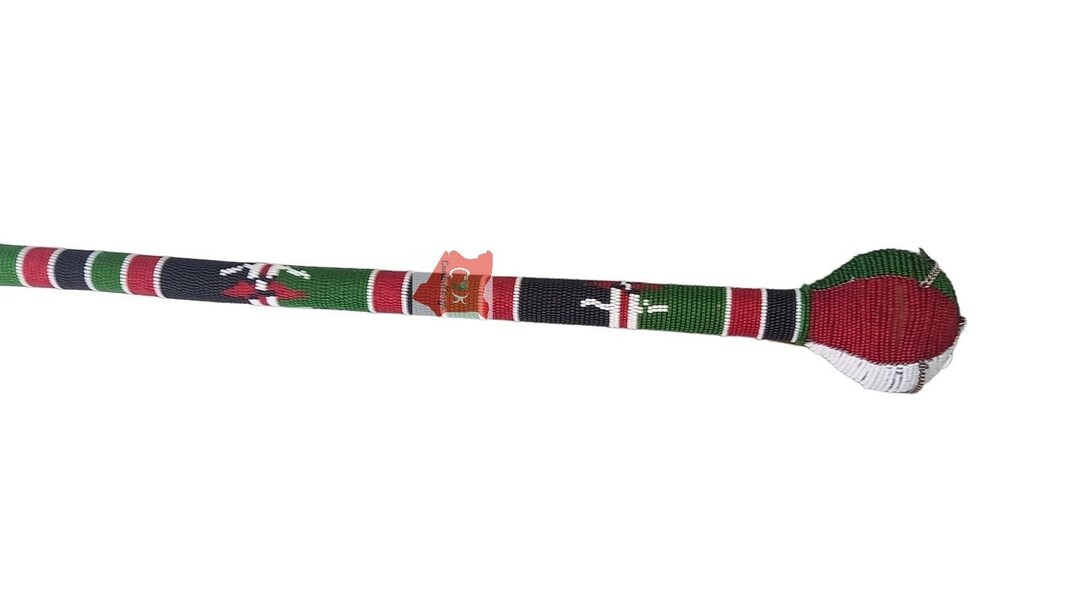 Kenyan Talking Stick,traditional Kenyan Flag Men Rungu,maasai Rungu ...