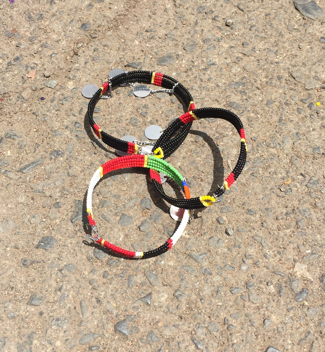 ON SALE Anklet Set/beaded Anklets/masai Anklets/maasai Anklets ...