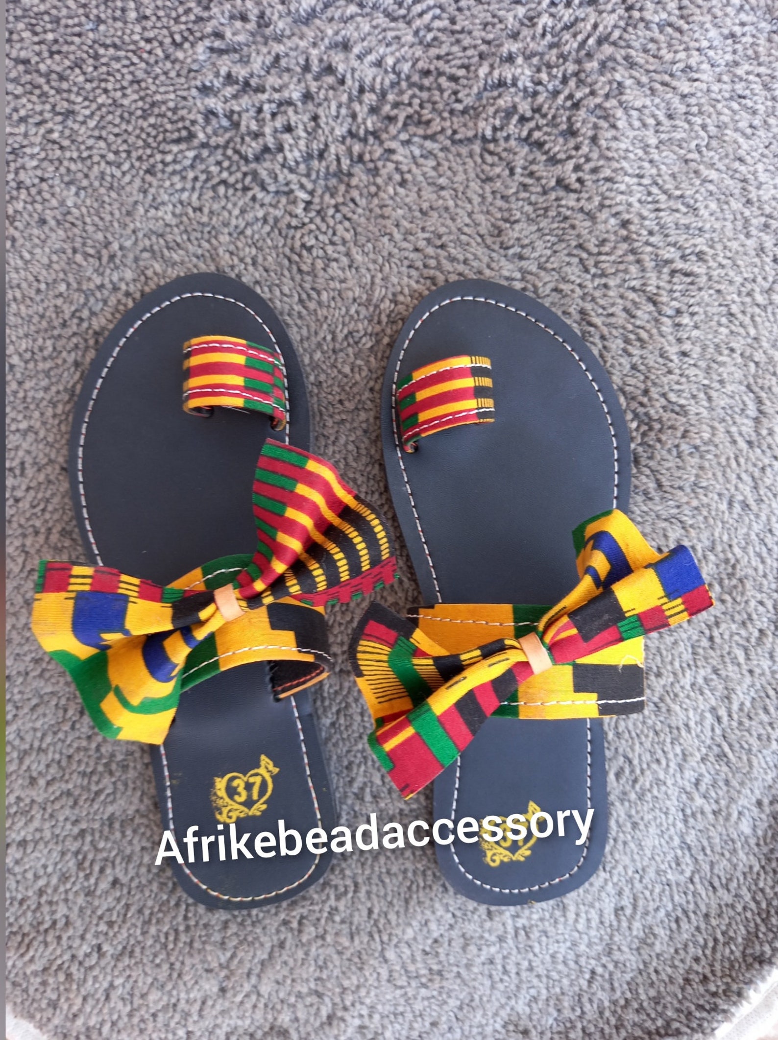 African Sandals Fabric Sandals Kitenge Sandals Female - Etsy