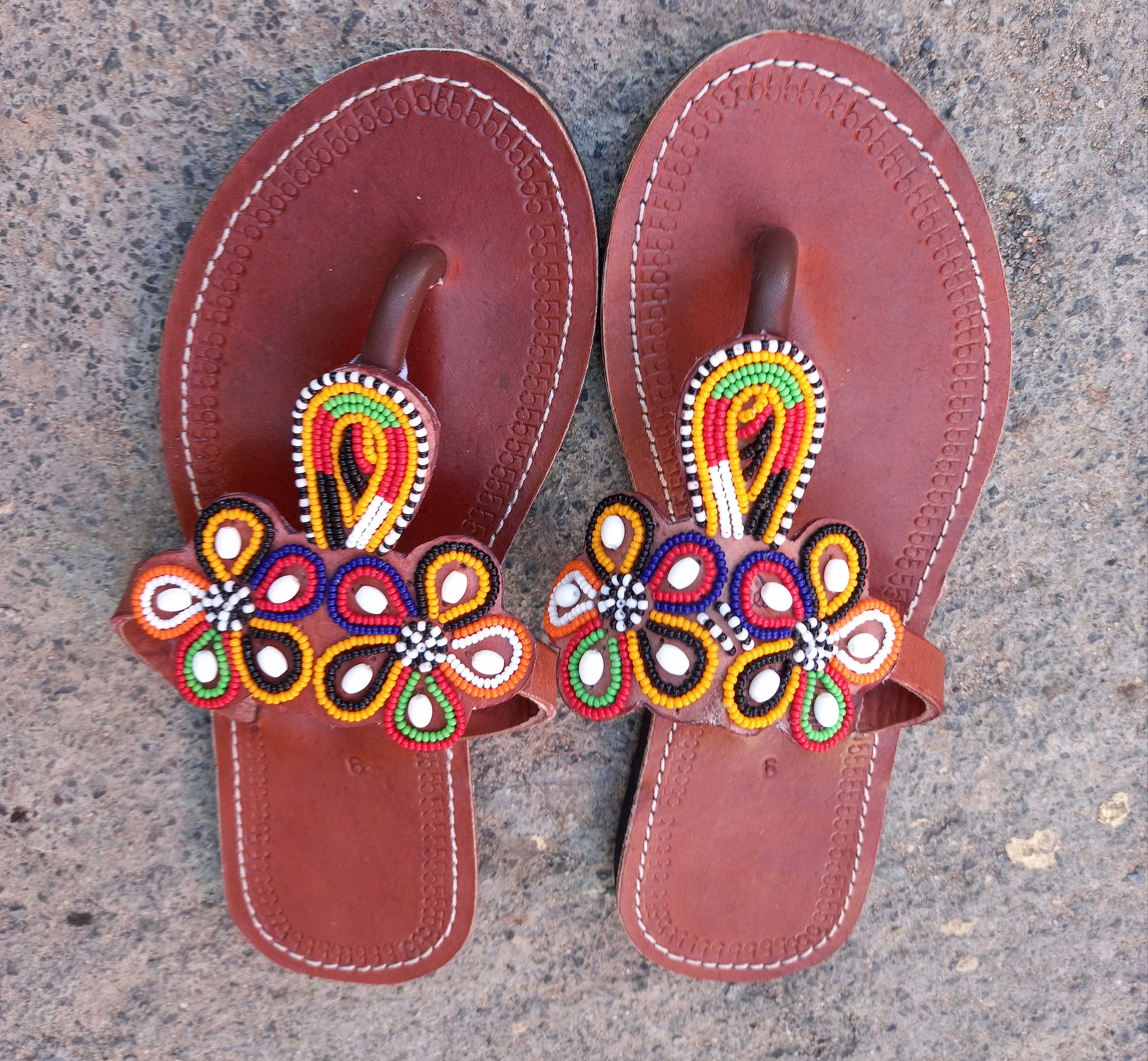 Masai sandals African sandals Beaded sandals Female | Etsy