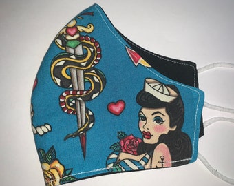 Tattoo Face Mask | Etsy