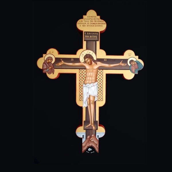 Orthodox Icon Crucifixion Hand Painted - Etsy