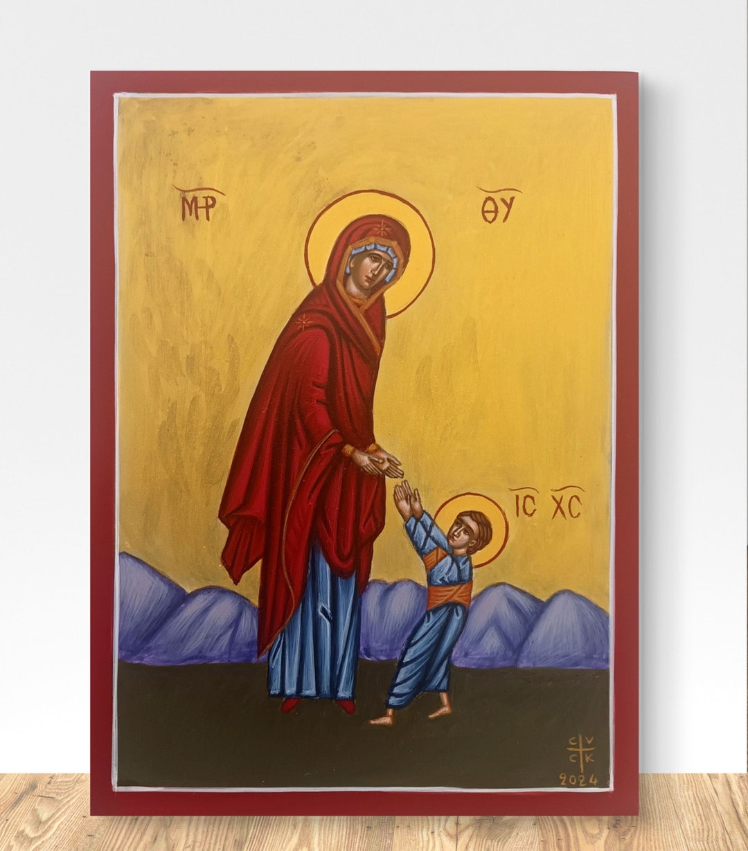 The First Steps of Jesus Rare Hand Painted Orthodox Icon, Gift for ...