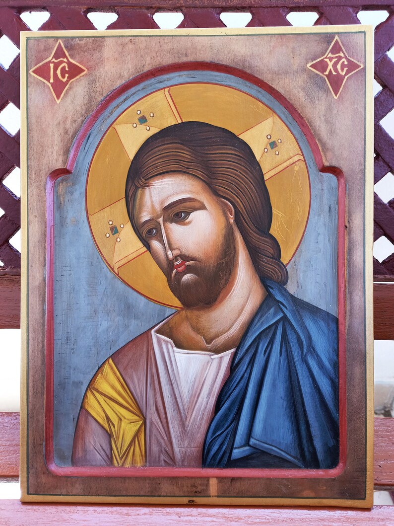 Orthodox Icon, Jesus Christ Original Greek Byzantine Painting ...