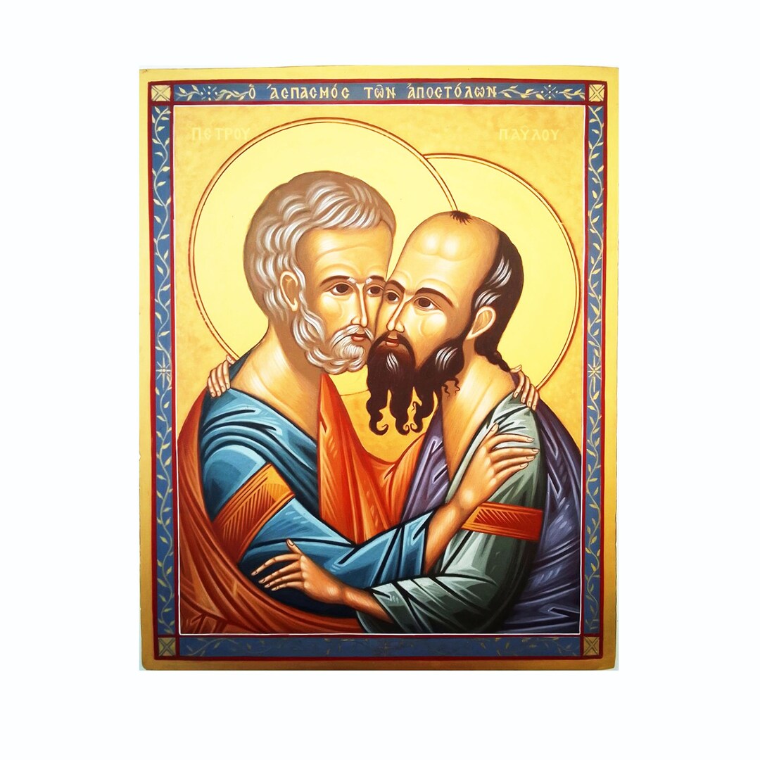 The Apostles Saint Peter and Saint Paul Greek Byzantine Orthodox Icon ...