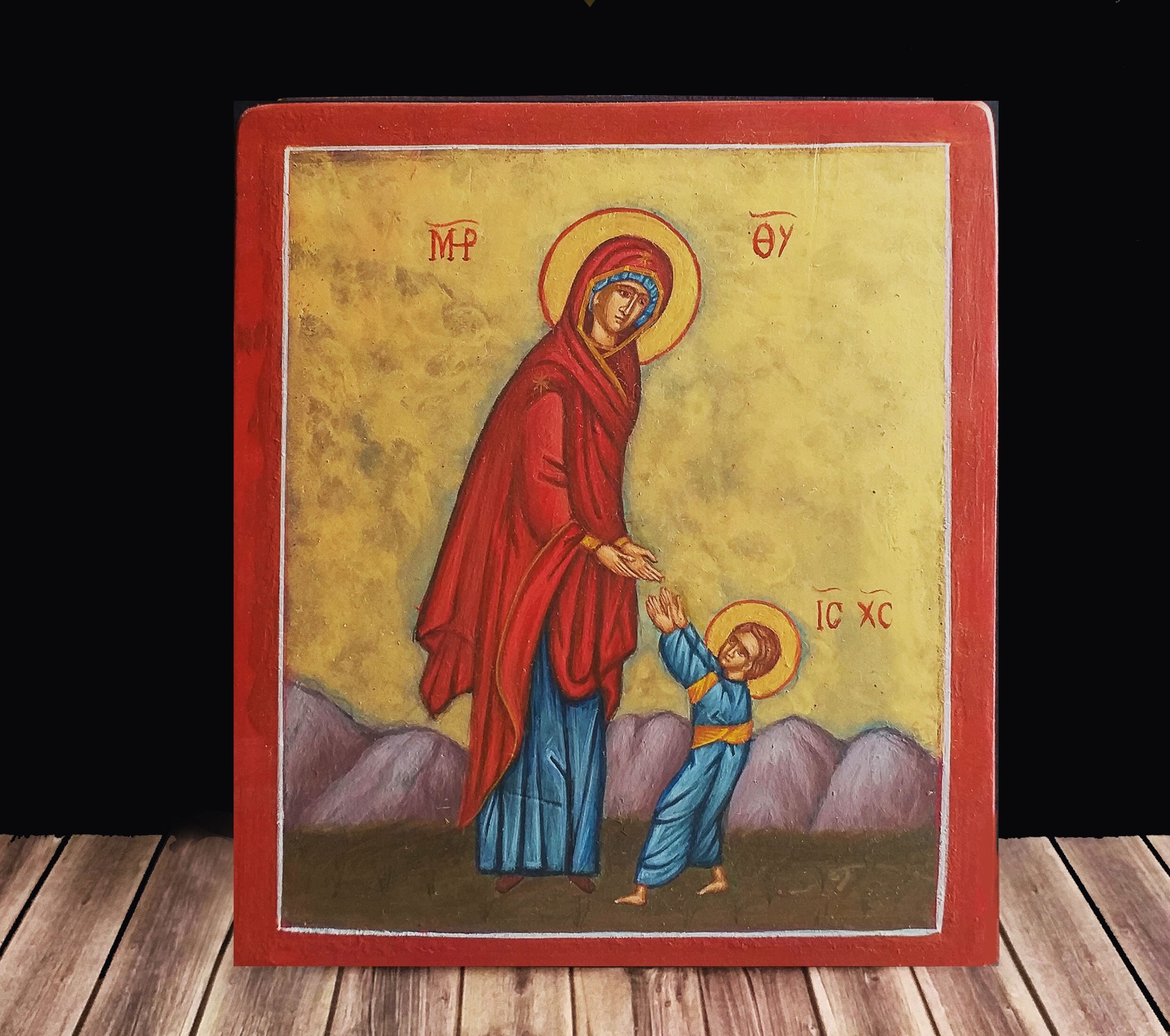 The First Steps of Jesus Rare Hand Painted Orthodox Icon, Gift for ...