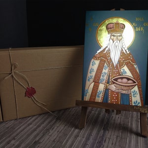 Melchizedek the Righteous Original Hand Painted Greek Byzantine ...