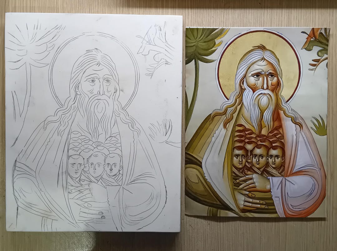 Abraham the Righteous Original Hand Painted Greek Byzantine Orthodox ...