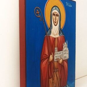 Saint Hilda of Whitby Orthodox Icon / Original Byzantine Hand Painted ...