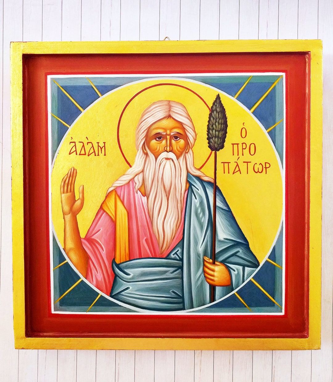 The Righteous Adam Original Greek Hand Painted Orthodox Byzantine Icon ...