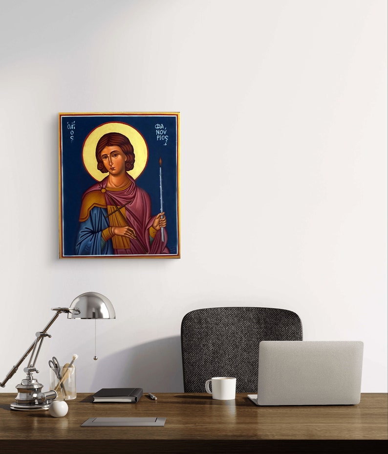 Saint Fanourios Icon / Greek Byzantine Art / Patron of Lost Objects ...