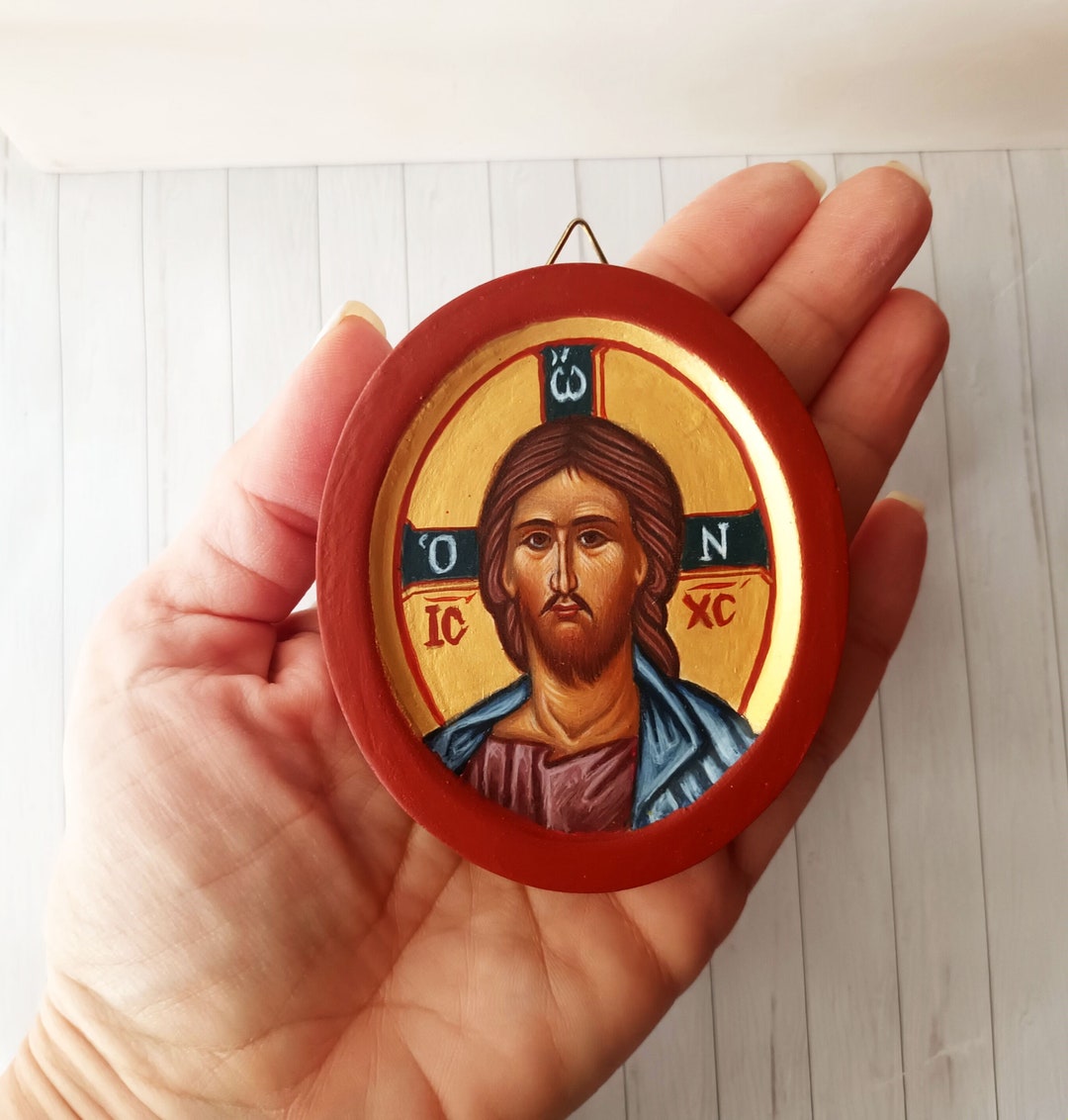 Orthodox Icon Baptism Gift Set/hand Painted Jesus Christ Icon With ...