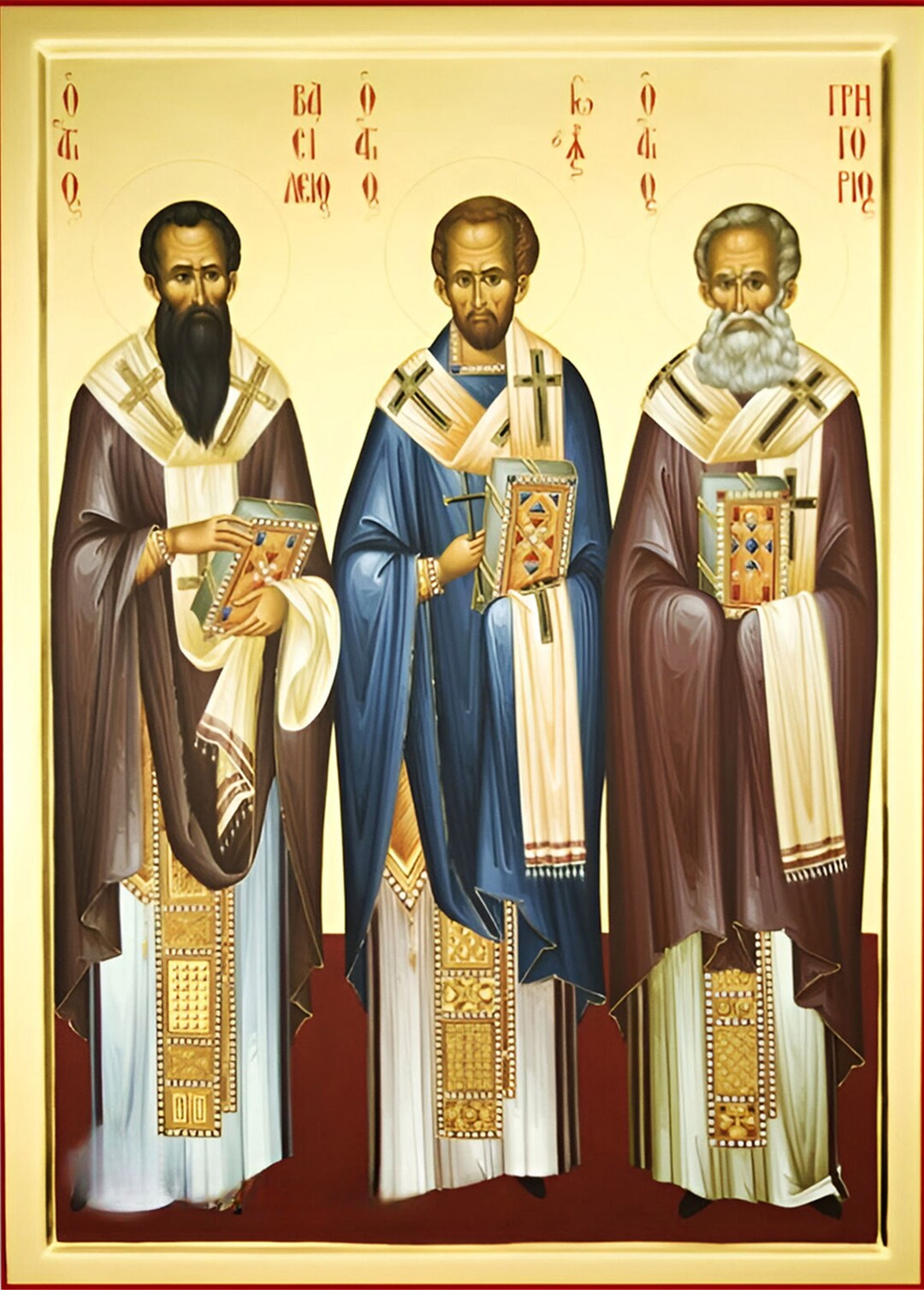 Synaxis of the Three Hierarchs: Basil the Great, Gregory the Theologian ...