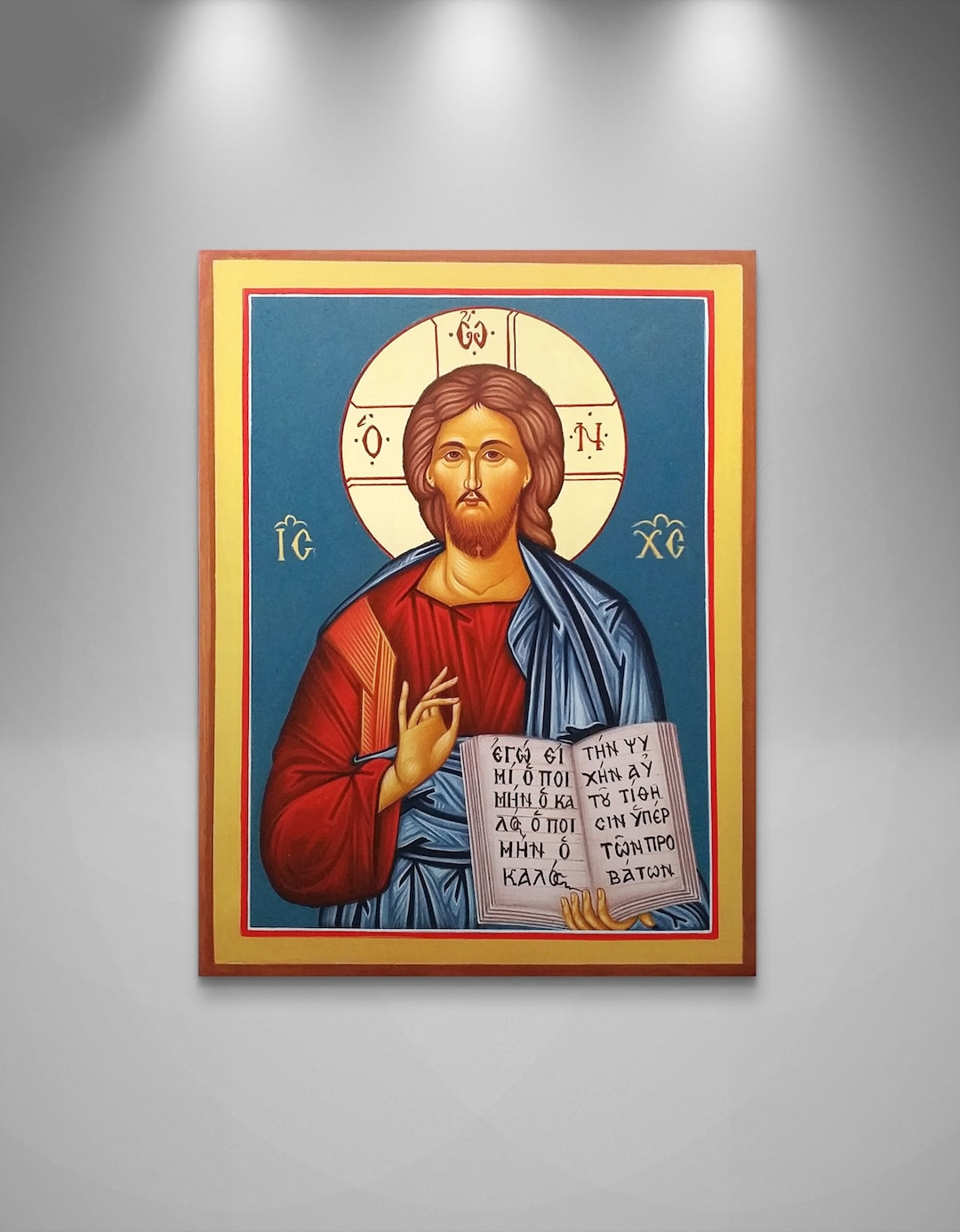 Jesus Christ Icon/ Hand Painted Greek Orthodox Icon/i Am the Good ...
