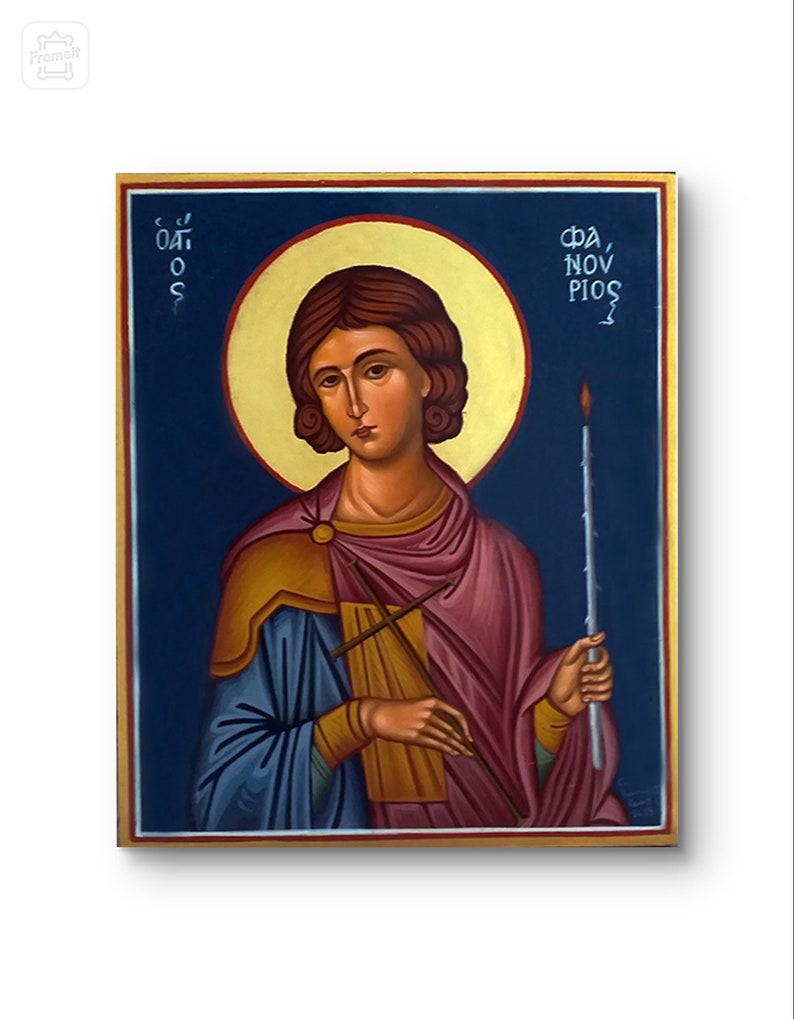 Saint Fanourios Icon / Greek Byzantine Art / Patron of Lost Objects ...