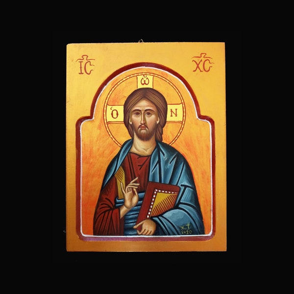 Jesus Christ Hand Painted Icon - Etsy