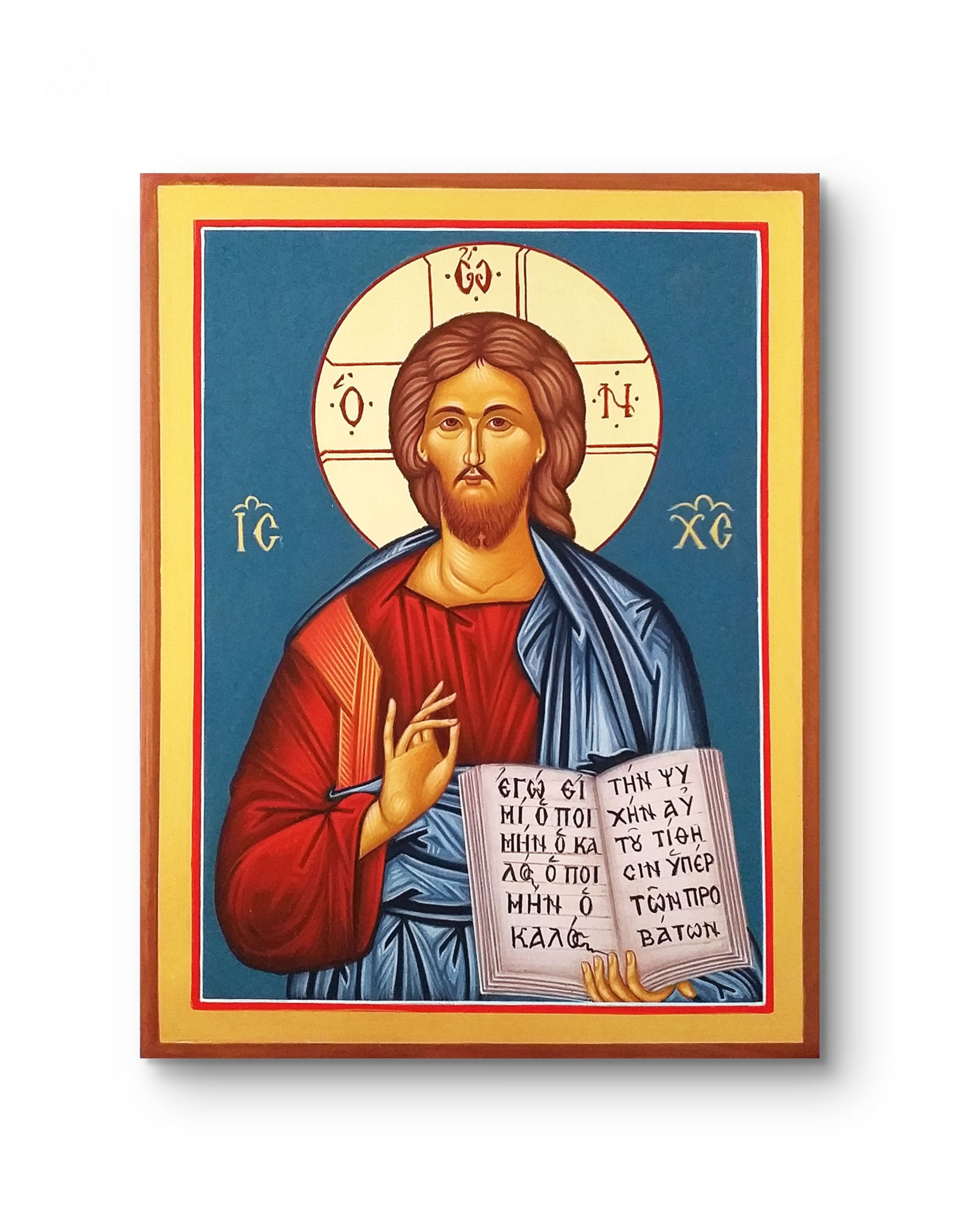 Jesus Christ Icon/ Hand Painted Greek Orthodox Icon/i Am the Good ...