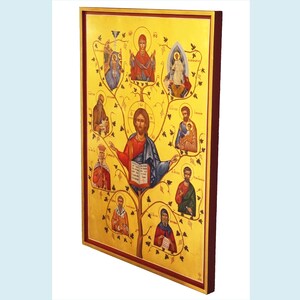 Family Patron Saints Blessed Vine Tree Icon / Jesus Christ & Holy ...