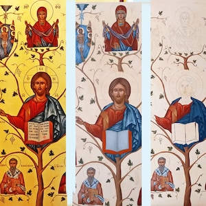 Family Patron Saints Blessed Vine Tree Icon / Jesus Christ & Holy ...
