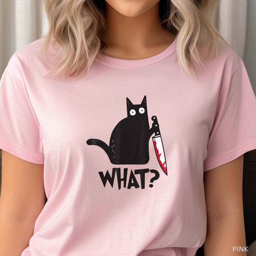 What Black Cat Murder Weapon Super Soft Jersey Short Sleeve Etsy