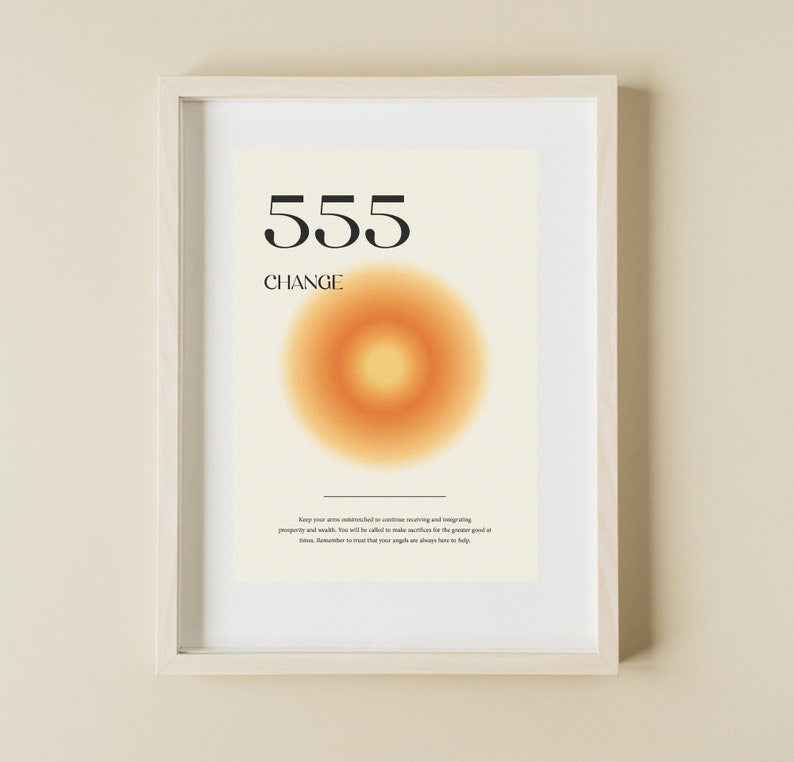 Angel Number Poster 555 Instant Download Poster Aura Poster - Etsy