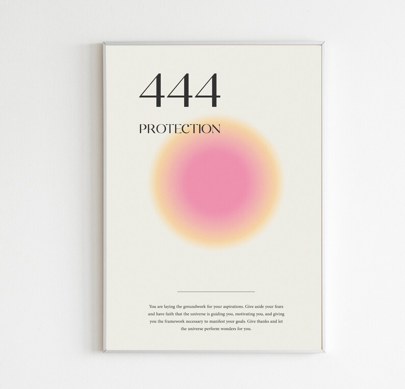 Angel Number Poster 444 Instant Download Poster Aura Poster - Etsy ...