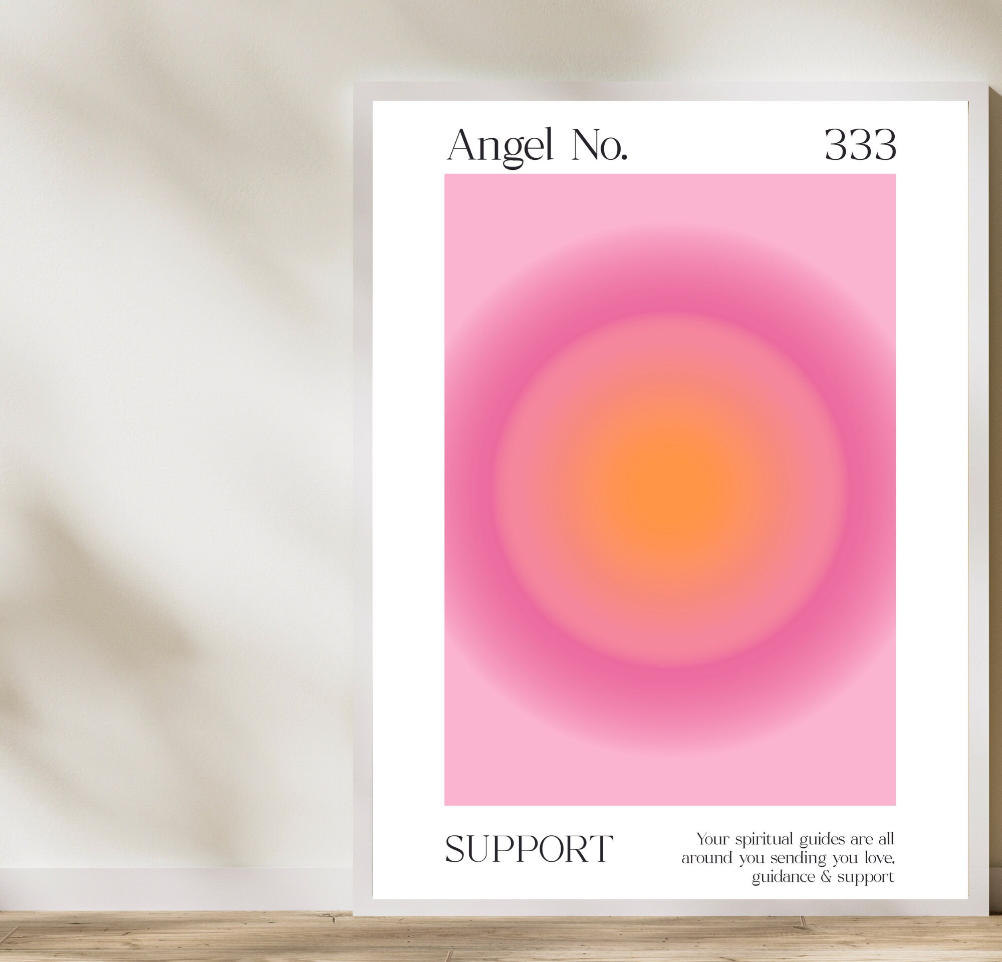 Angel Number 333 Printable Aura Number Poster, Positive Inspiration ...