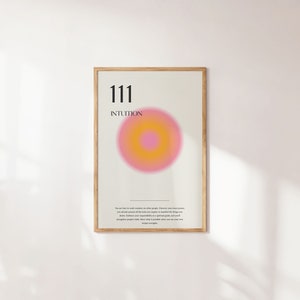 Angel Number 111 Wall Art - Aura Poster Print, Spiritual Decor Trends ...