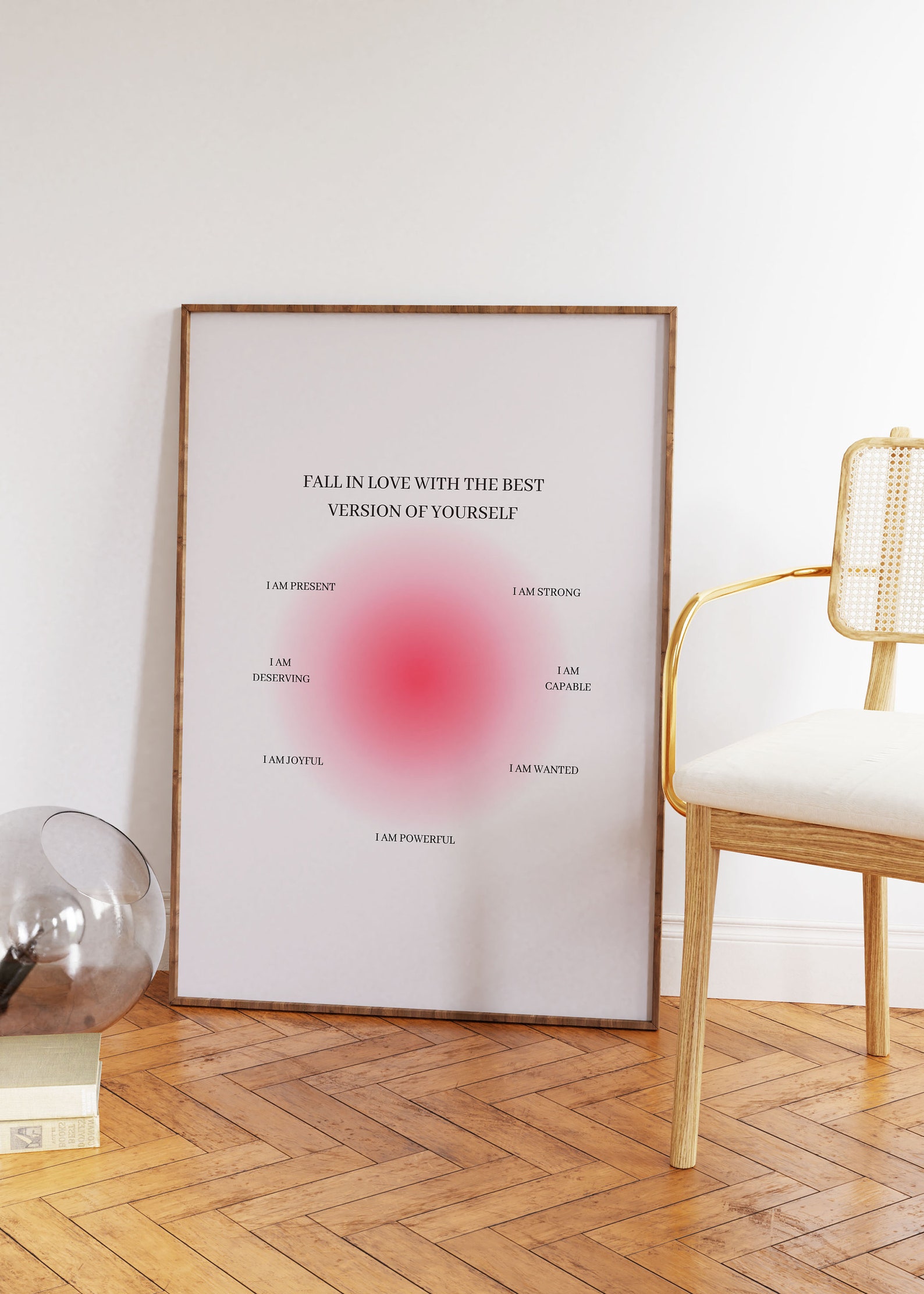 Aura Self Love Affirmation Poster, Trendy Retro Wall Art Print ...