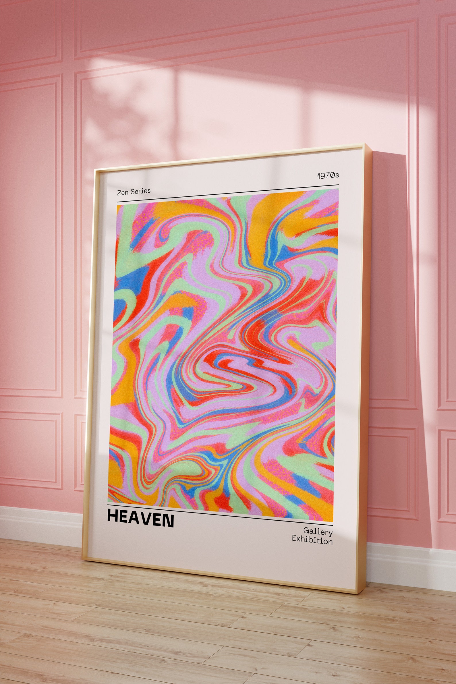 Heaven Aura Poster, Retro Gradient Poster, Affirmation Poster, Retro ...