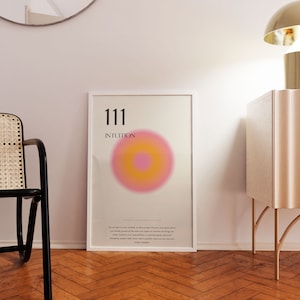Angel Number 111 Wall Art - Aura Poster Print, Spiritual Decor Trends ...