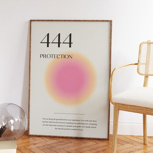 Angel Number Poster 444 Instant Download Poster, Aura Poster, Angel ...