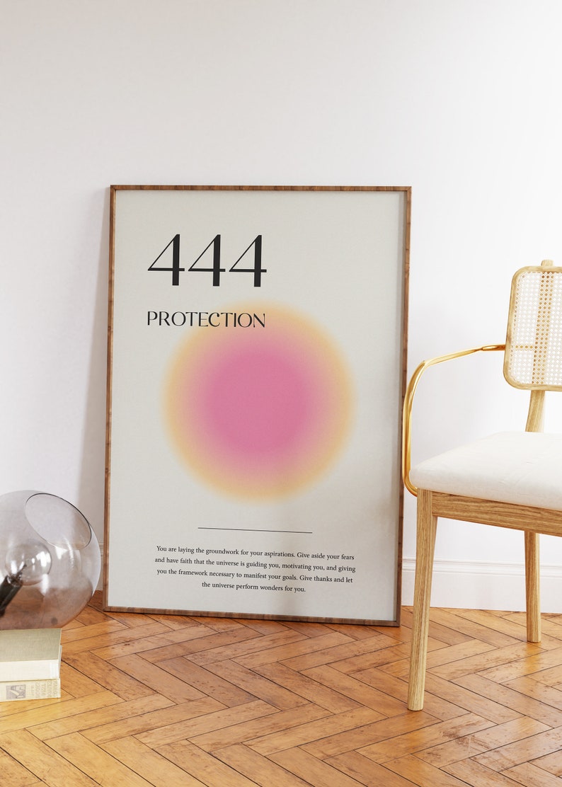 Angel Number Poster 444 Instant Download Poster Aura Poster - Etsy