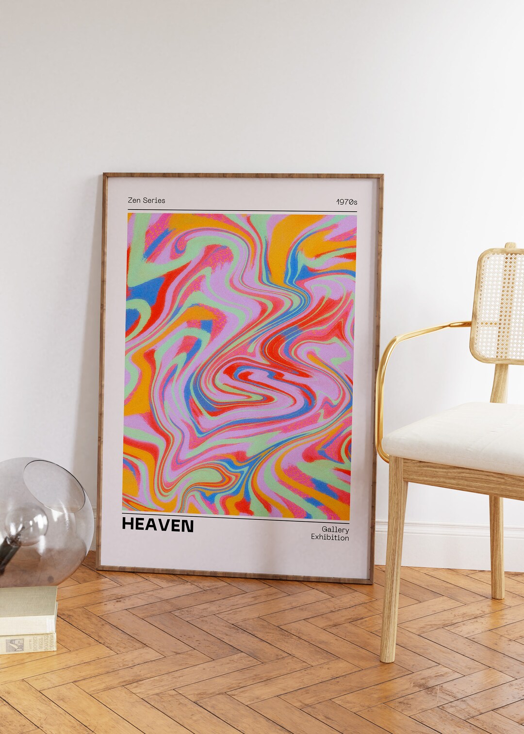 Heaven Aura Poster, Retro Gradient Poster, Affirmation Poster, Retro ...