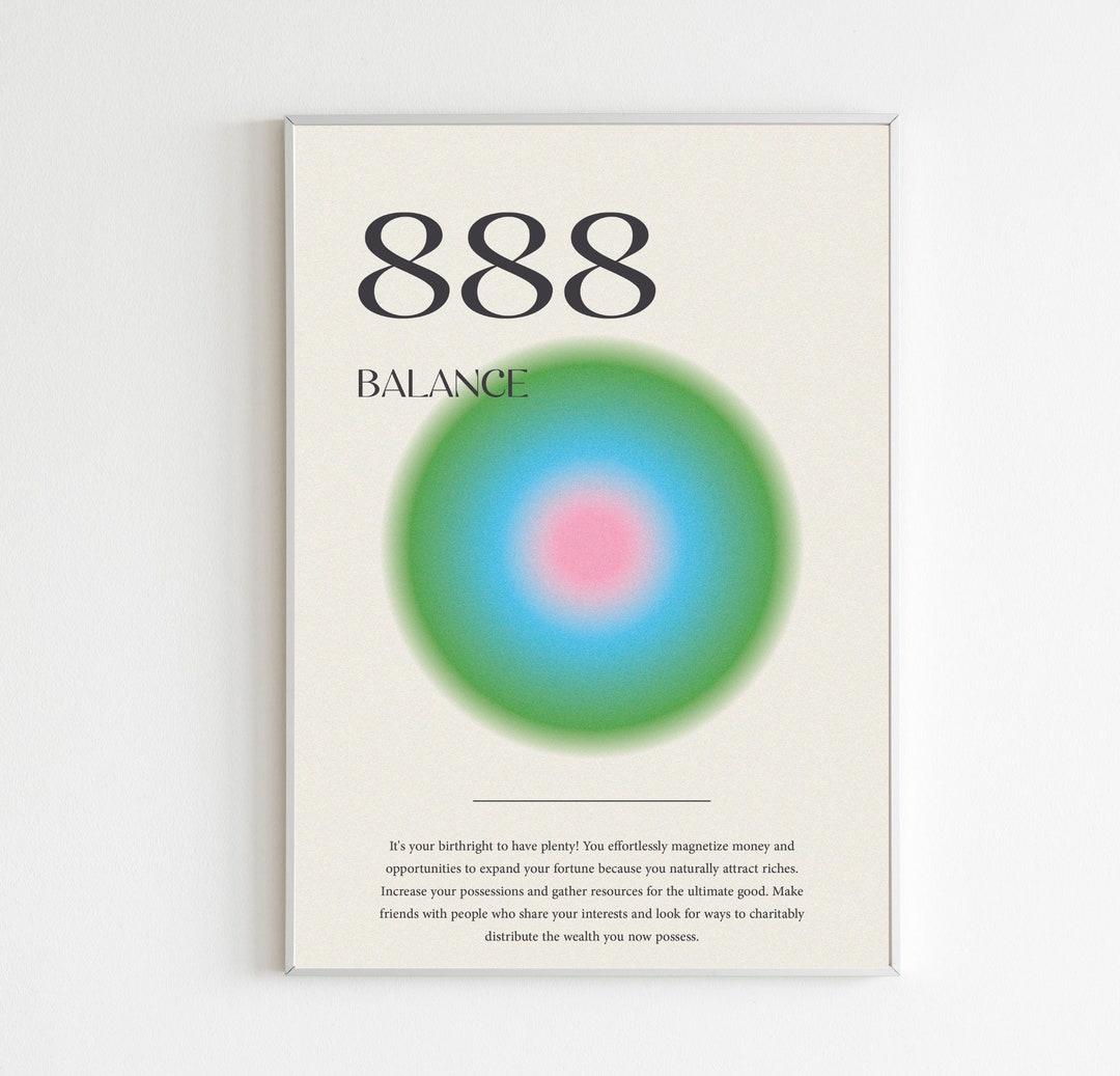 Angel Number Poster 888 Instant Download Poster, Aura Poster, Angel ...