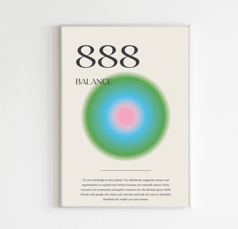 Angel Number Poster 888 Instant Download Poster, Aura Poster, Angel ...