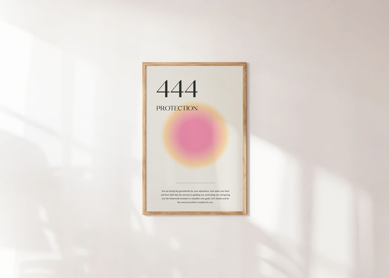 Angel Number Poster 444 Instant Download Poster, Aura Poster, Angel ...
