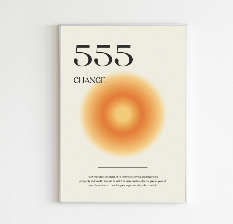 Angel Number Poster 555 Instant Download Poster Aura Poster - Etsy