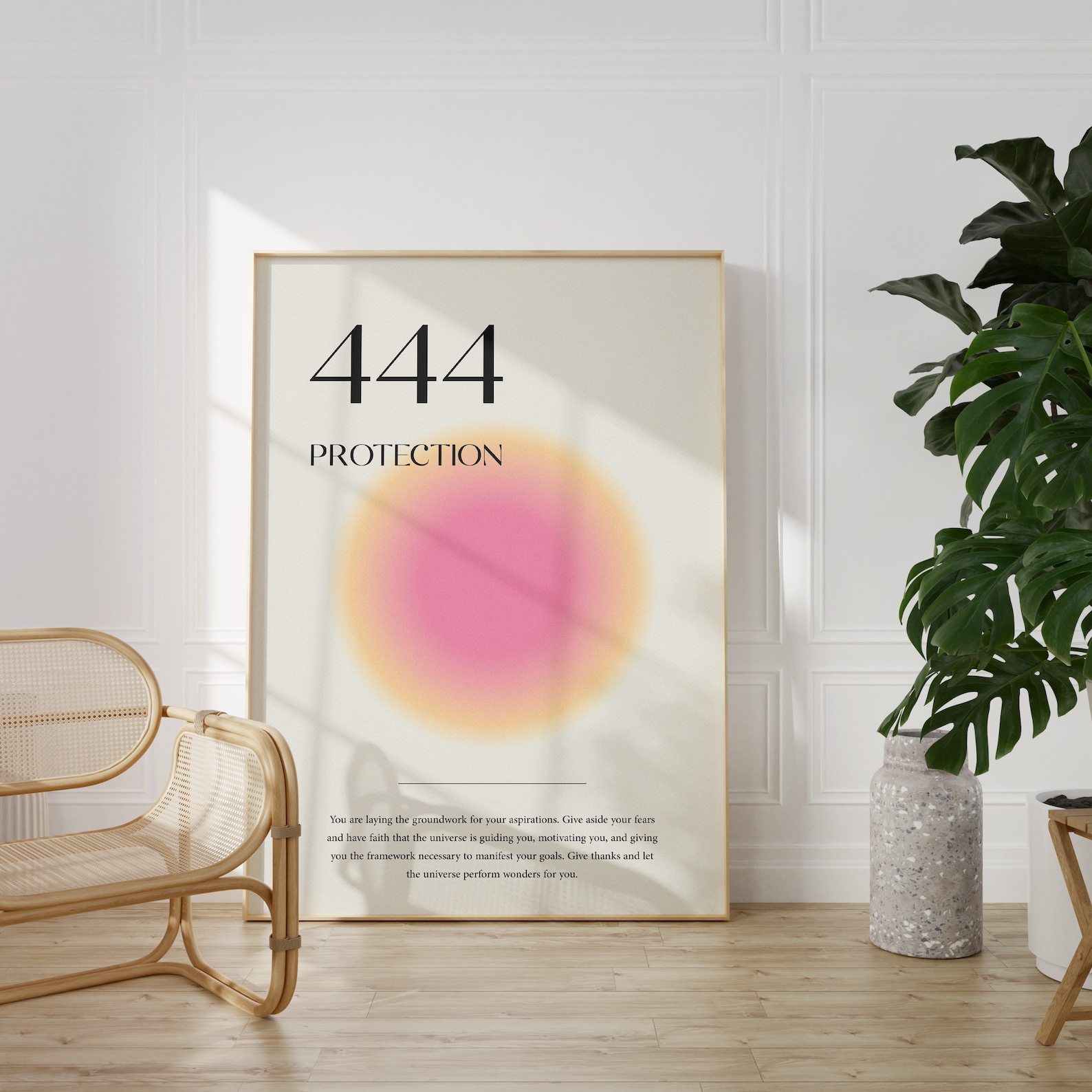Angel Number Poster 444 Instant Download Poster Aura Poster - Etsy