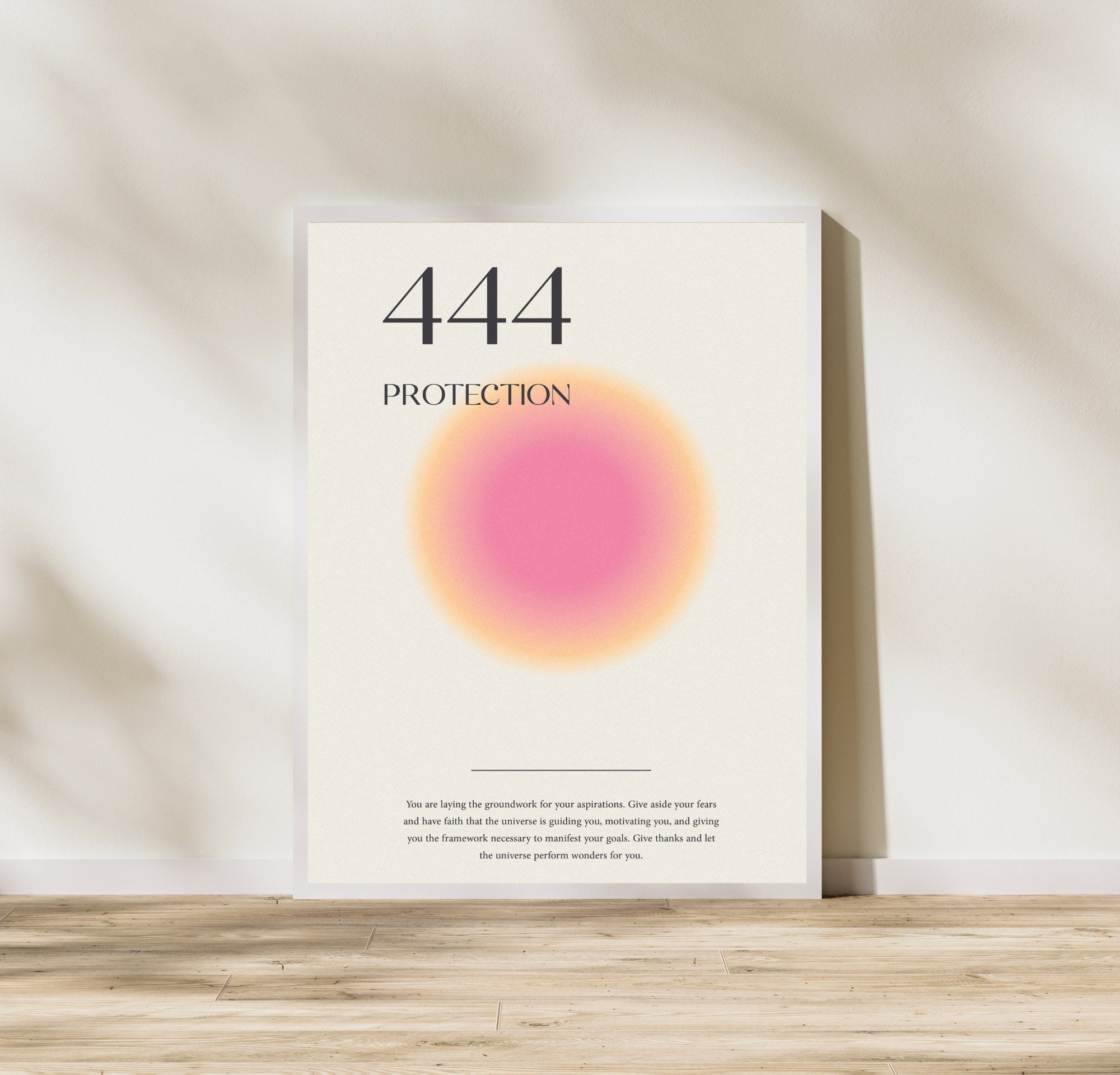 Angel Number Poster 444 Instant Download Poster Aura Poster - Etsy ...