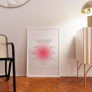 Aura Self Love Affirmation Poster, Trendy Retro Wall Art Print ...