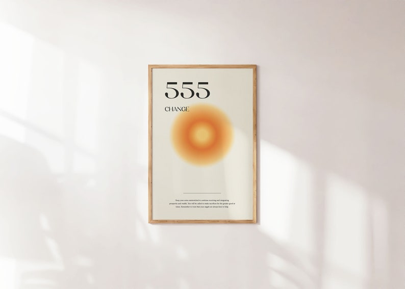 Angel Number Poster 555 Instant Download Poster Aura Poster - Etsy