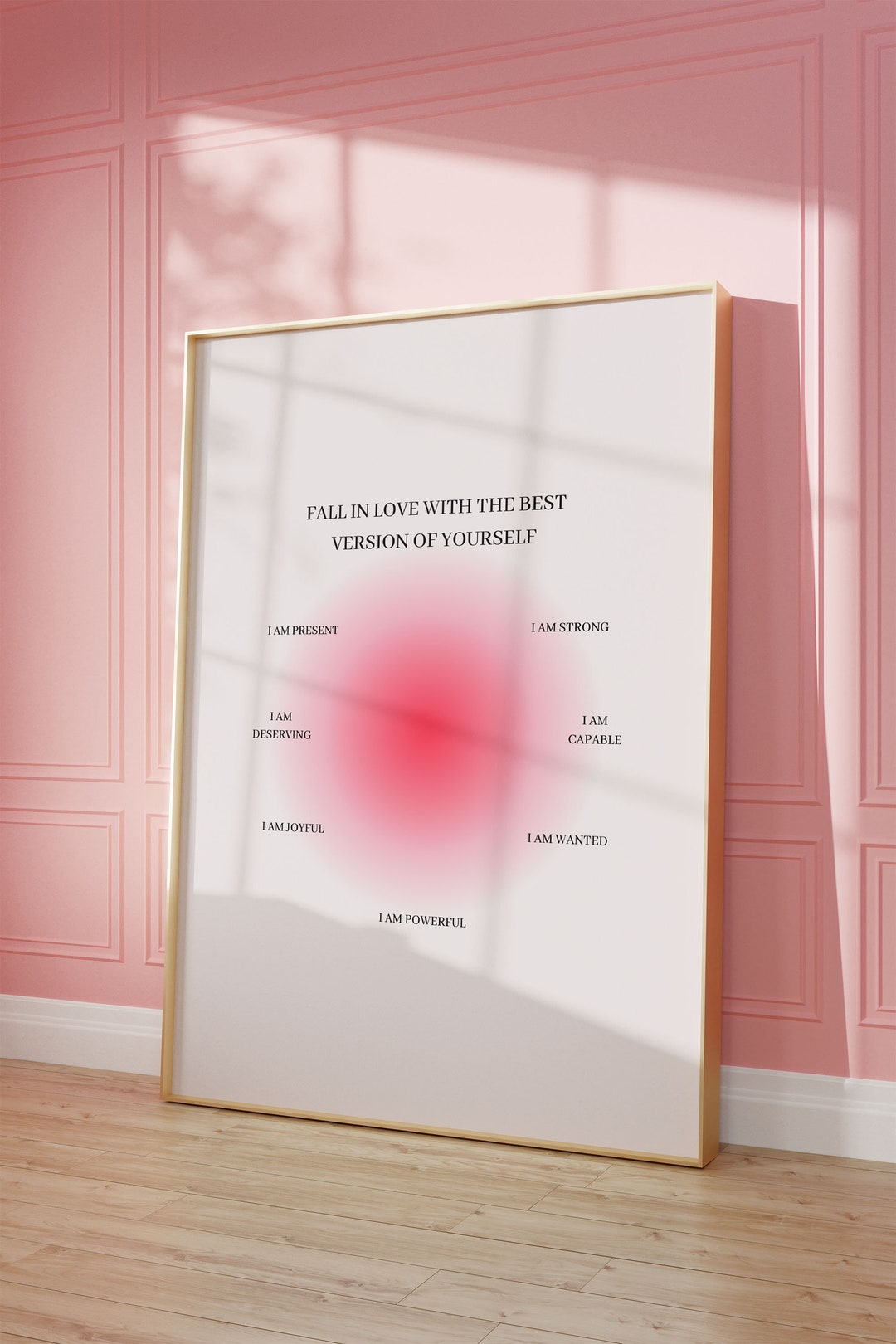 Aura Self Love Affirmation Poster, Trendy Retro Wall Art Print ...